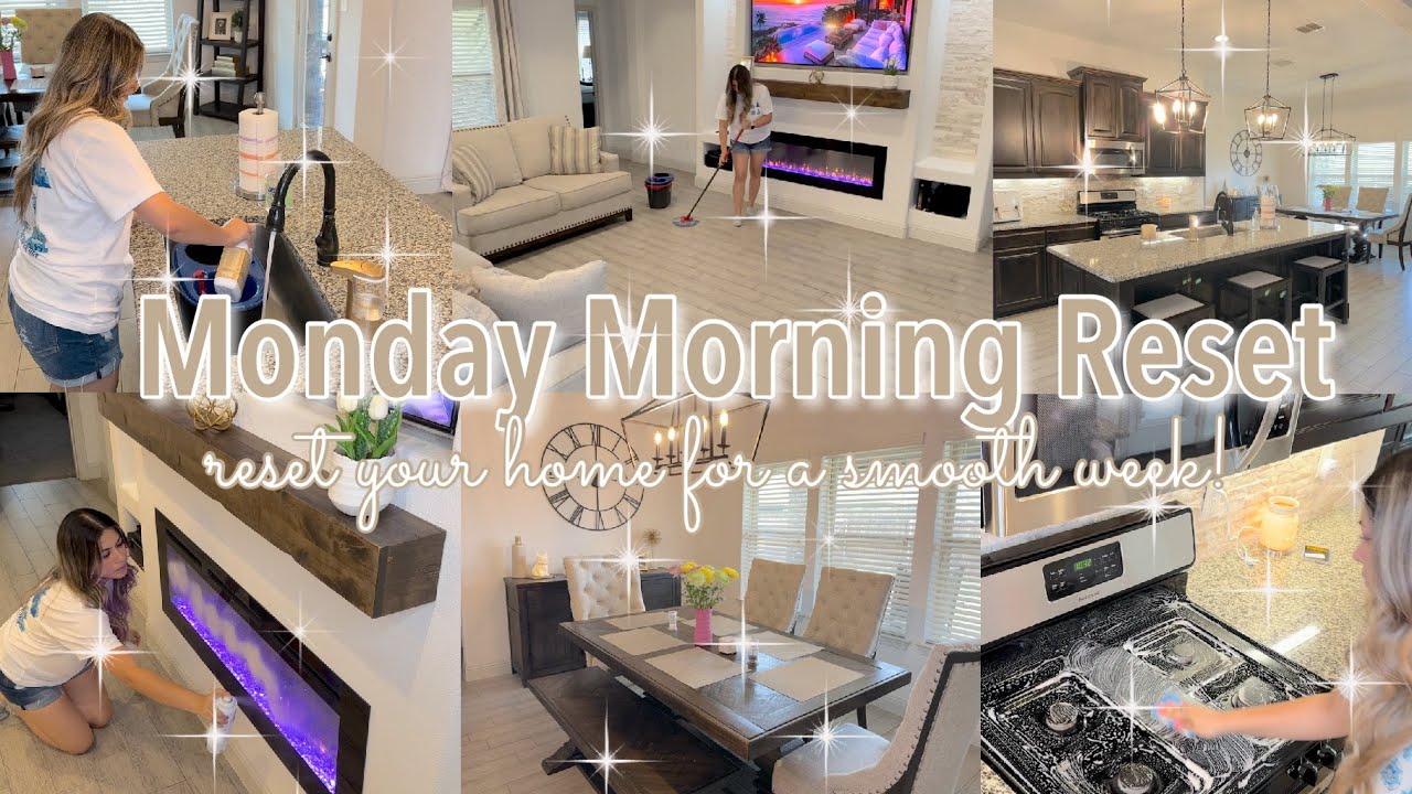 🌷MONDAY MORNING CLEAN WITH ME | HOME RESET | MORNING CLEANING ...
