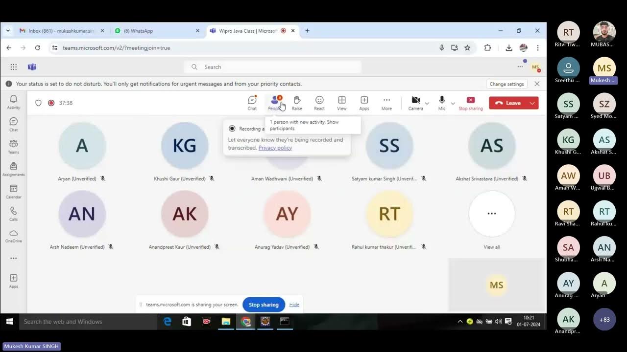 Wipro Java Training Class Day 1 - YouTube