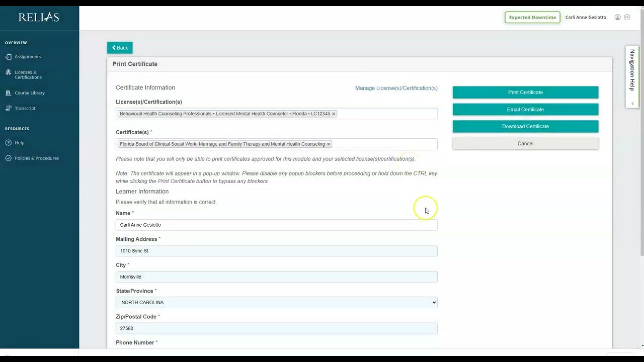 How to Print, Email, and Download Certificates - YouTube