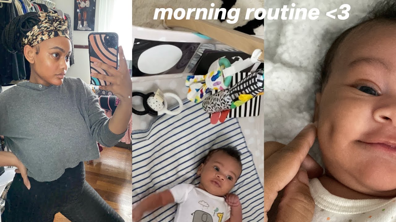realistic morning routine with a newborn baby | first time mom - YouTube