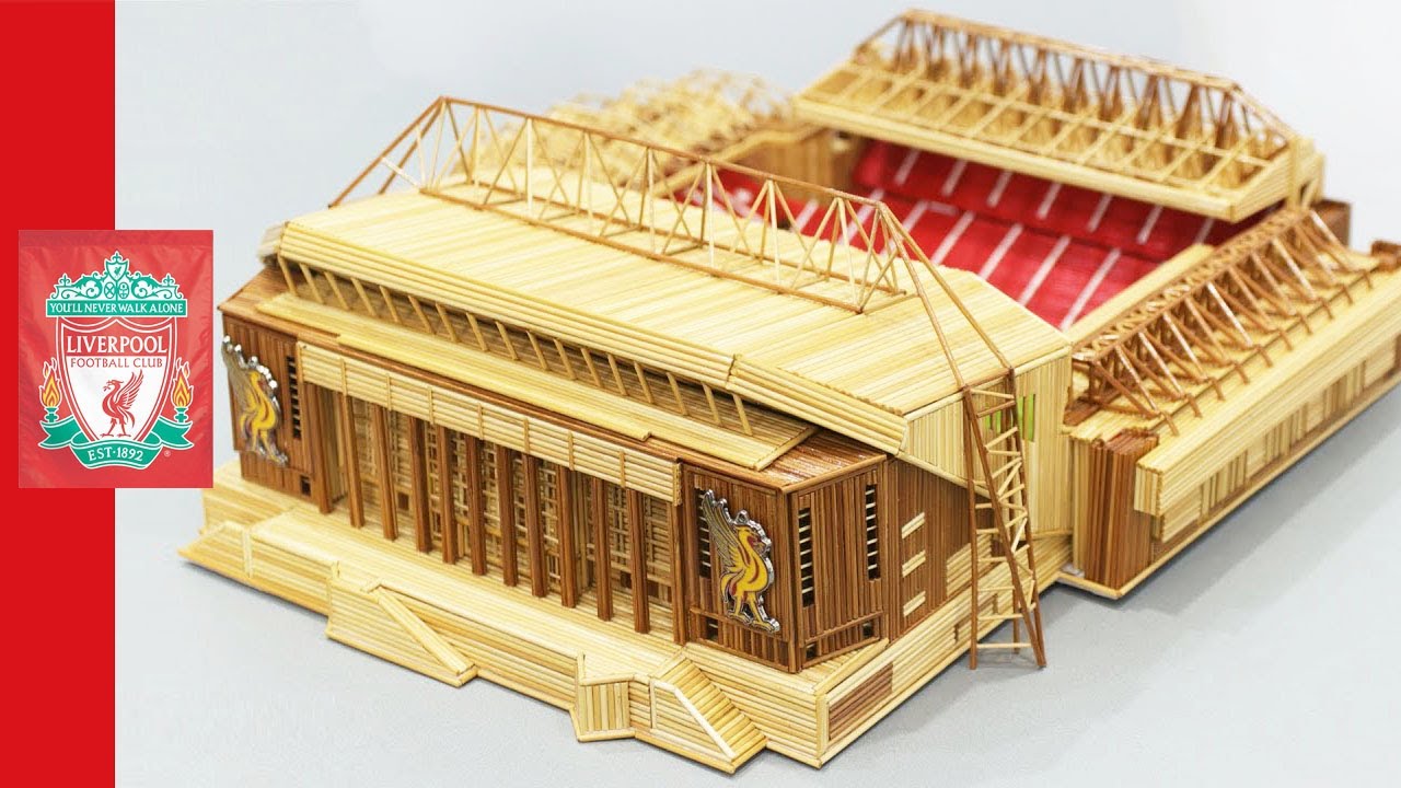 How to make the new Anfield stadium of Liverpool FC with wooden sticks ...