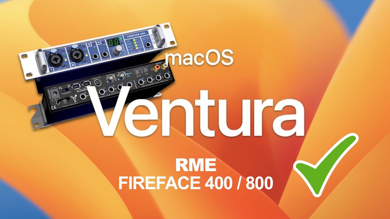 RME FIREFACE 400 en macOS Ventura - YouTube