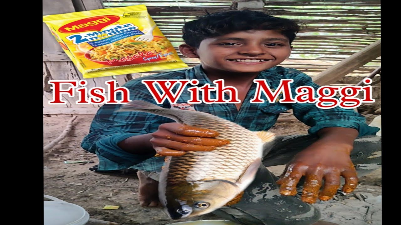 Fish with maggi ! Cooking fish !Cooking maggi ! See food cooking ...