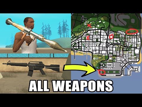 How To Get ALL WEAPON LOCATIONS in Los Santos GTA San Andreas (Hidden Weapons Guide)
