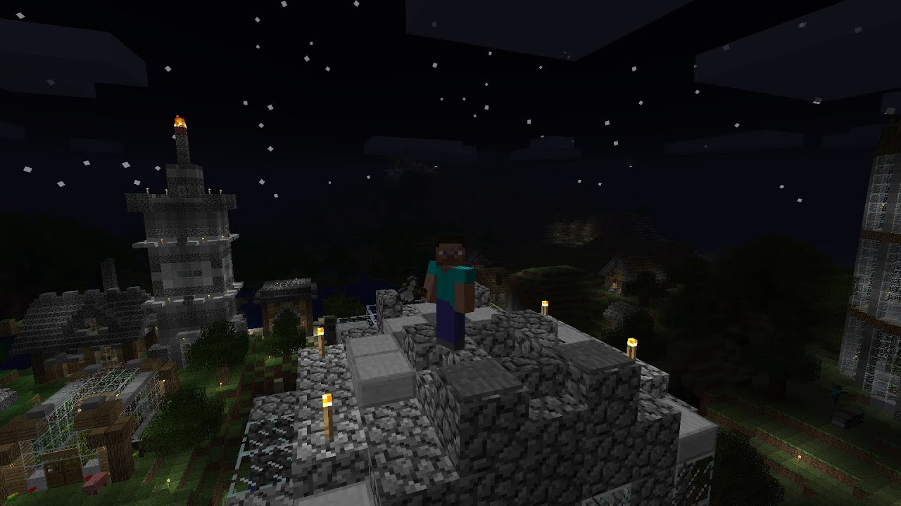 Minecraft Alpha 1.2.3_04 Town - YouTube