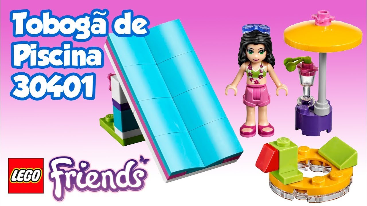 LEGO Friends Tobogã de Piscina 30401 Review Unboxing e Speed Build ...