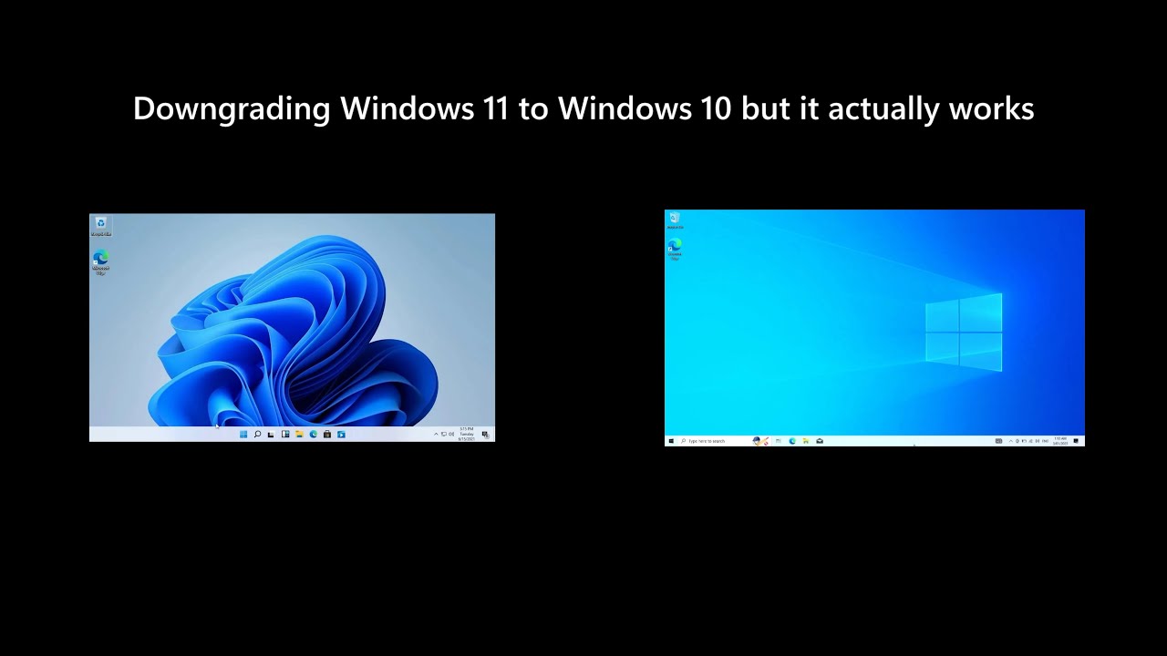 Downgrading Windows 11 to Windows 10 but it actually works - YouTube