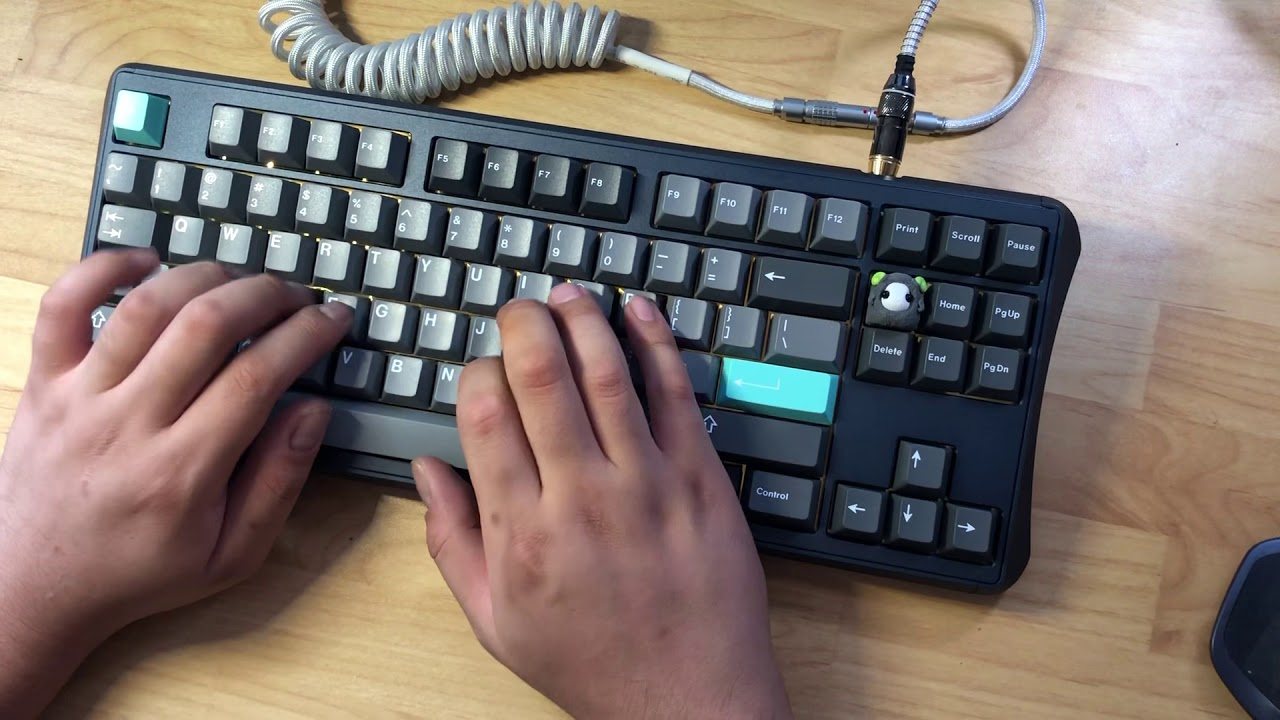 Dolphin v2 with vintage black switch typing sounds - YouTube