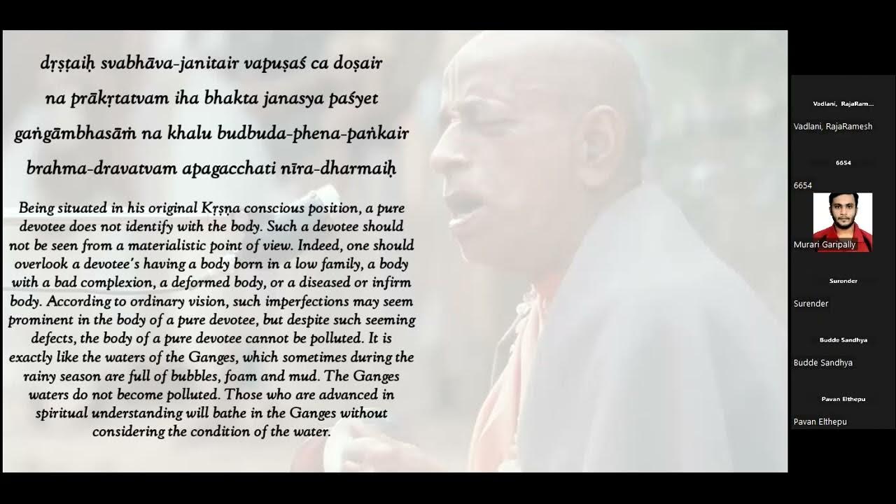 Session 8 Nectar of Instruction HG Anant Gopa Prj Bhakti Shastri Gachibowli Satsang 29 5 23 ...