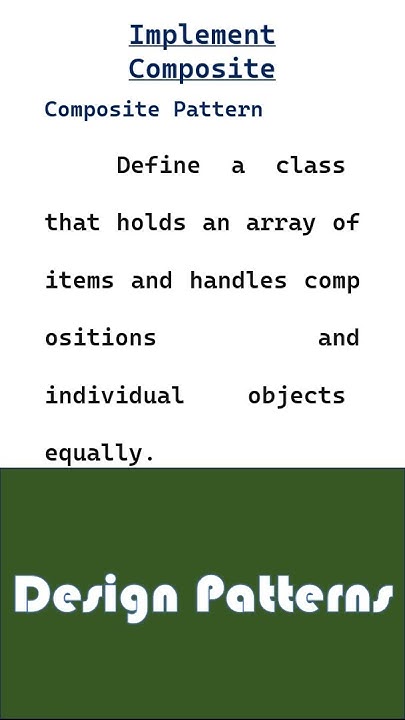 implement composite pattern || c# || design patterns - YouTube