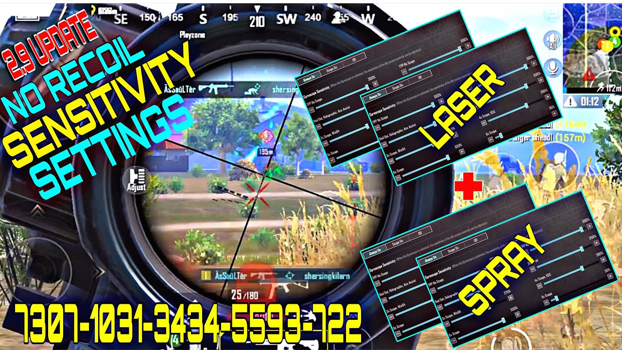 NEW UPDATE 2.9.0🔥BEST ZERO RECOIL SENSITIVITY SETTINGS + CONTROL CODE ...