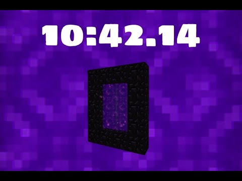 [MINECRAFT SPEEDRUN] Nether portal rush in 10min and 42 sec - YouTube