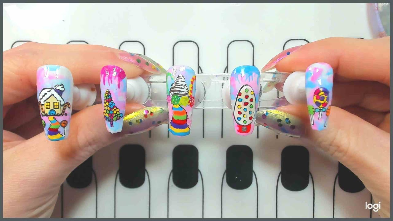 "Candy Land" (Nail Stamping) - YouTube