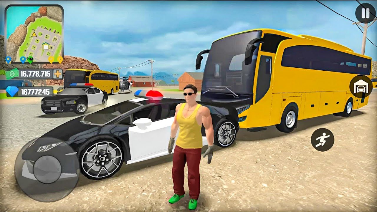 Coach Passenger Transport Bus Police Officer Lamborghini Car Open City ...