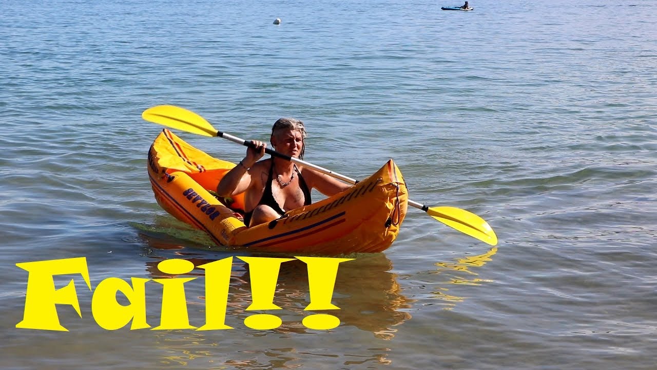 Kayak Fail!! Sinking Like The Titanic - YouTube