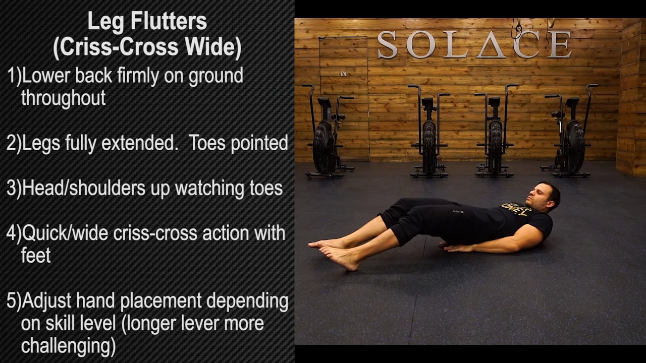 Leg Flutters (Criss-Cross Wide) - YouTube