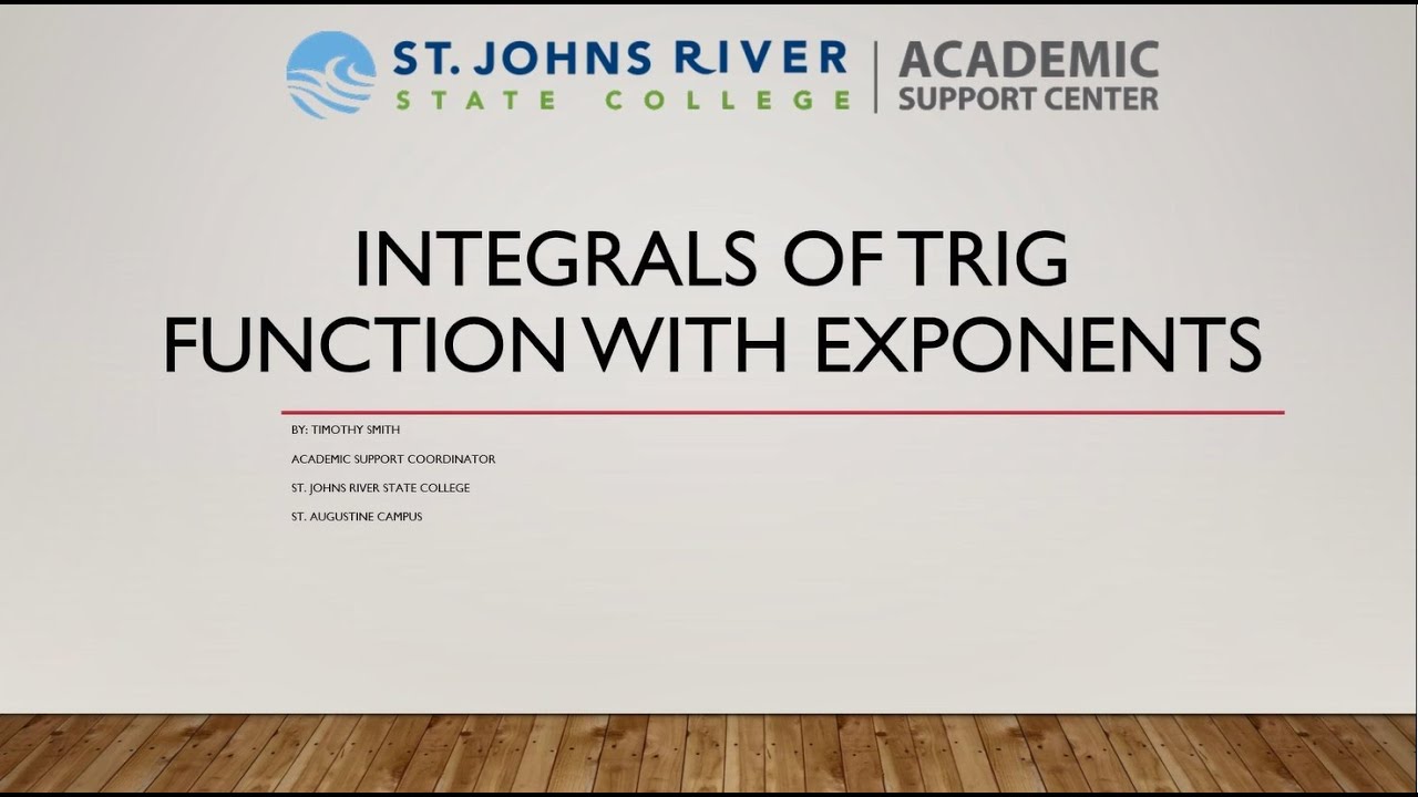 Integrals of Trig Functions with Exponents - YouTube