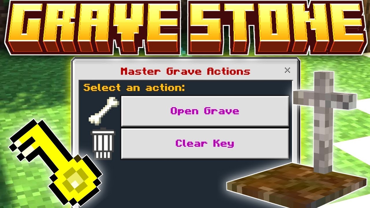 Gravestone Addon for Minecraft PE 1.21.30/1.21.22 | Addon Made by ME - YouTube