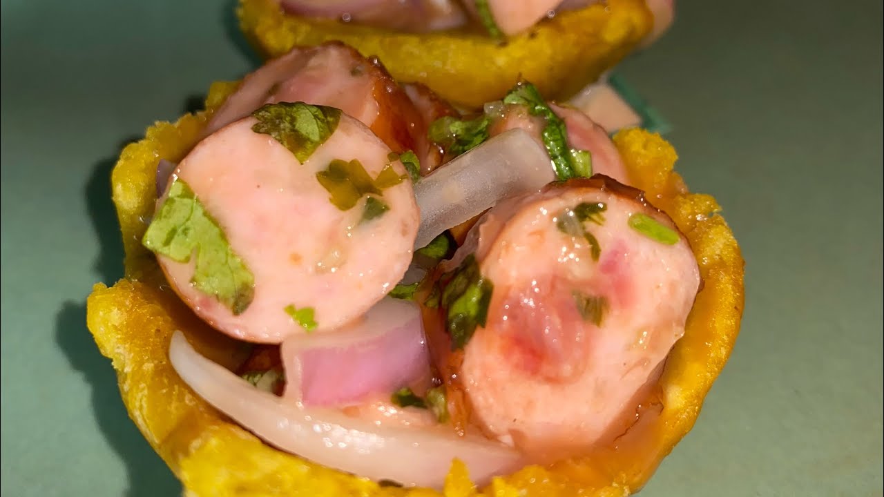 Ceviche de chorizo con canastas de patacón #viral #tendencias - YouTube