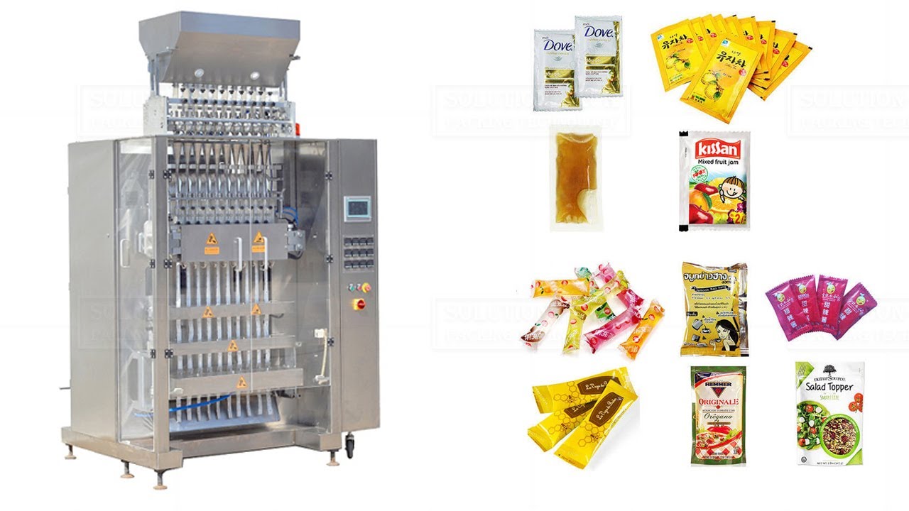 Multi-Lanes Liquid Stick / Sachet Automatic Packing Machine | Ketchup ...