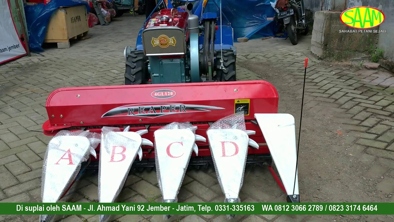 MESIN PEMOTONG PADI, JAGUNG, SORGUM, RUMPUT GAJAH REAPER TIPE 4GL120 ...