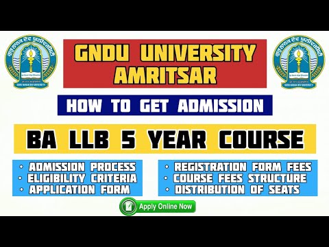 How to fill Gndu Law Admission form 2023 || Gndu BA LLB Admission ...
