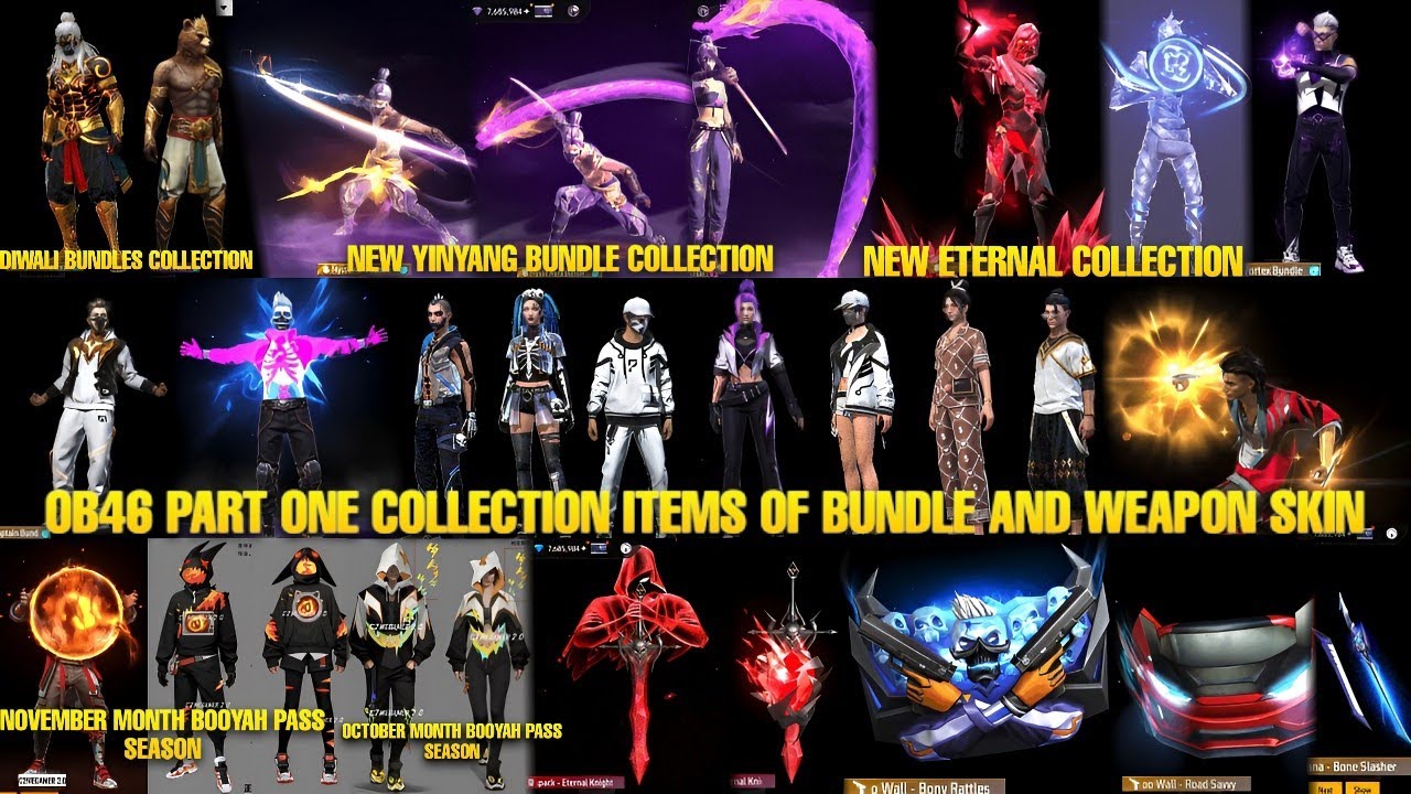 OB46 PART ONE COLLECTION ITEMS OF BUNDLE AND WEAPON SKIN | OB46 DIWALI ...