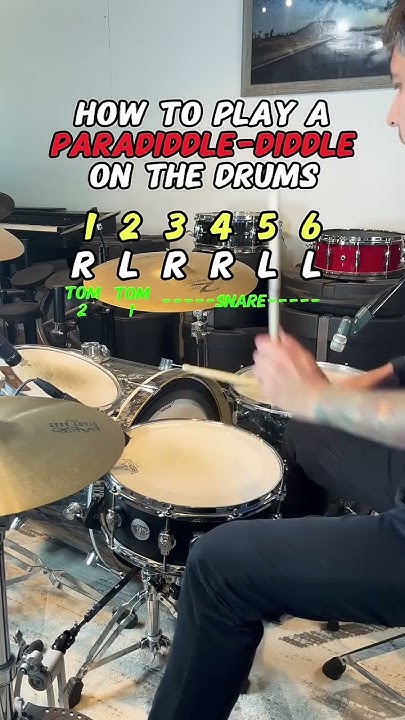 How to Play a Paradiddle Diddle Drum Fill Easy Drum Lesson #drums #drumlesson - YouTube