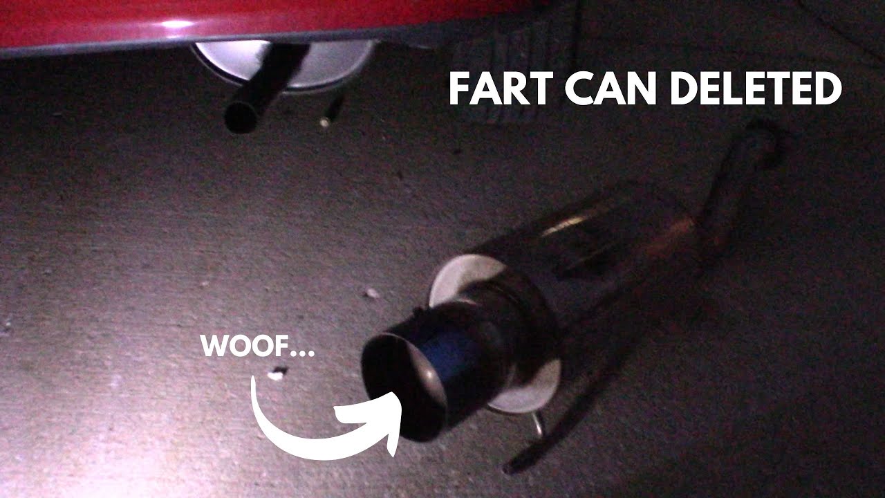 Civic Fart Can Muffler DELETED! Stock muffler with aftermarket exhaust ...