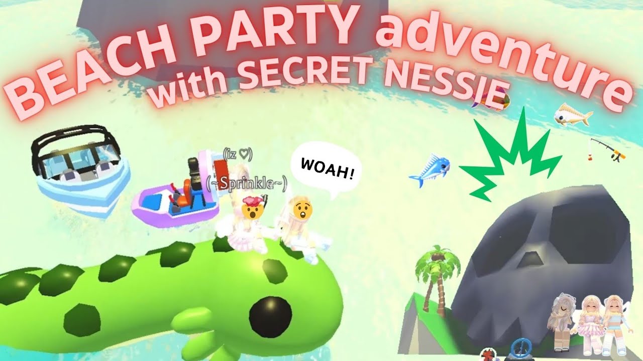 💖😍Beach Party Update with a SECRET Nessie in Adopt Me!🦎 Always getting ...