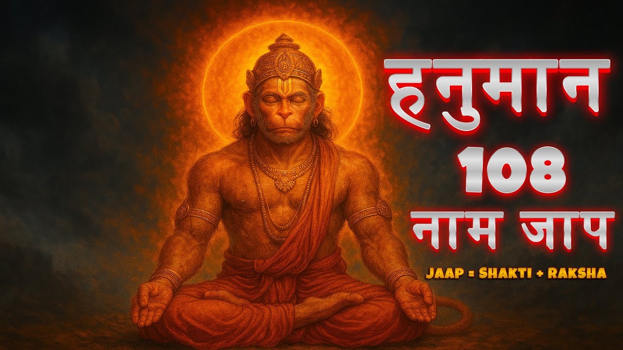 हनुमान 108 नाम जप | Hanuman 108 Naam Jaap | महा शक्तिशाली मंत्र ...