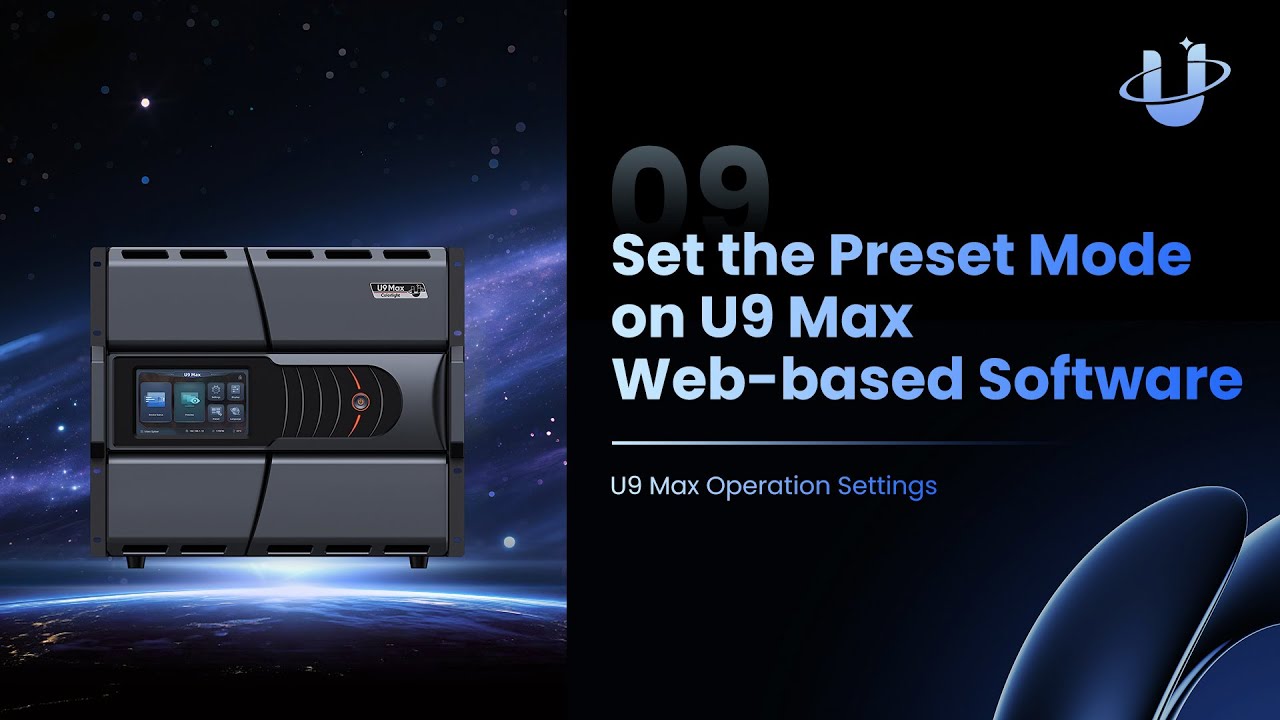 U9 Max - EP09 Set the preset mode on U9 max web-based software - YouTube