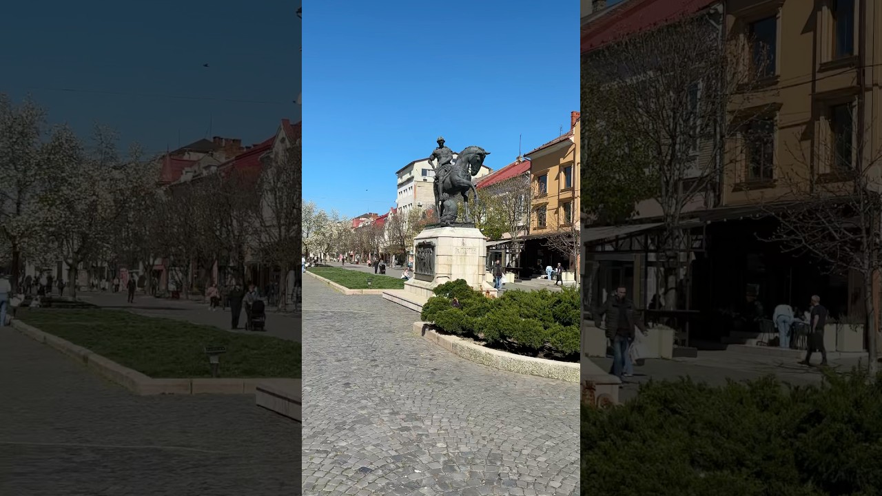 Spring is in the air. A walk through the Zakarpattia town of Mukachevo ...