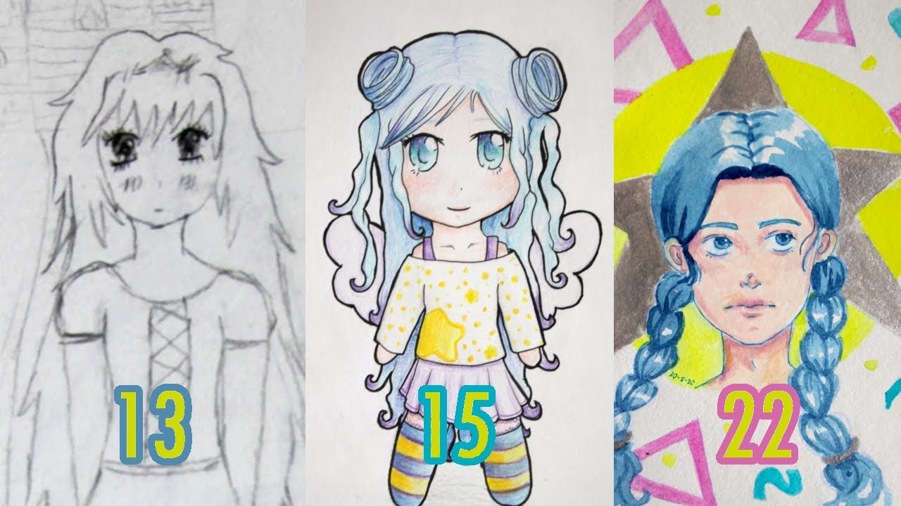 My Drawings Then and Now | Art Evolution 13-22 years old - YouTube