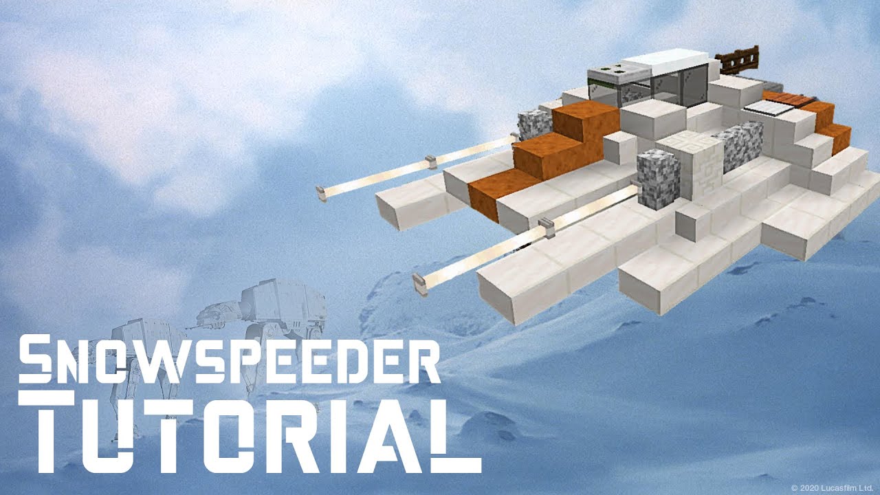 Minecraft Snowspeeder (T-47 Airspeeder) Tutorial [Star Wars] - YouTube