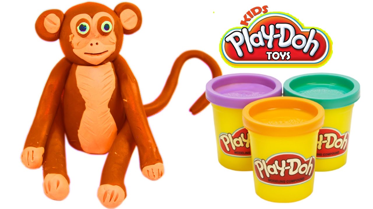 Monkey Play Doh Kids Toys | PlayDough Fun & Creative Modelling Toys for ...