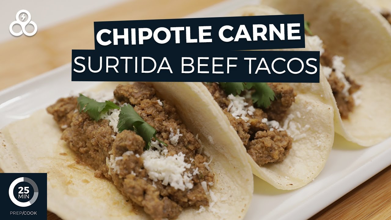Chipotle Carne Surtida Beef Tacos - YouTube