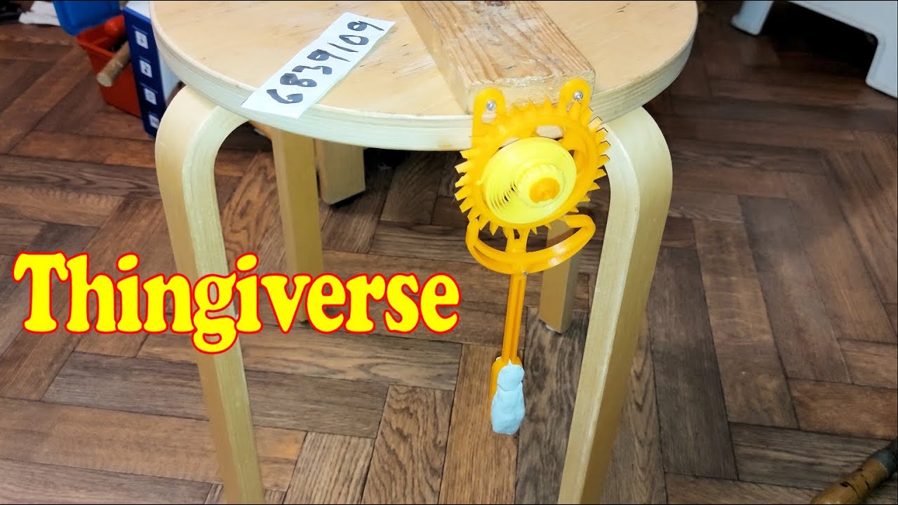 Random stuff off Thingiverse - mechanical movement - 6839109 - YouTube