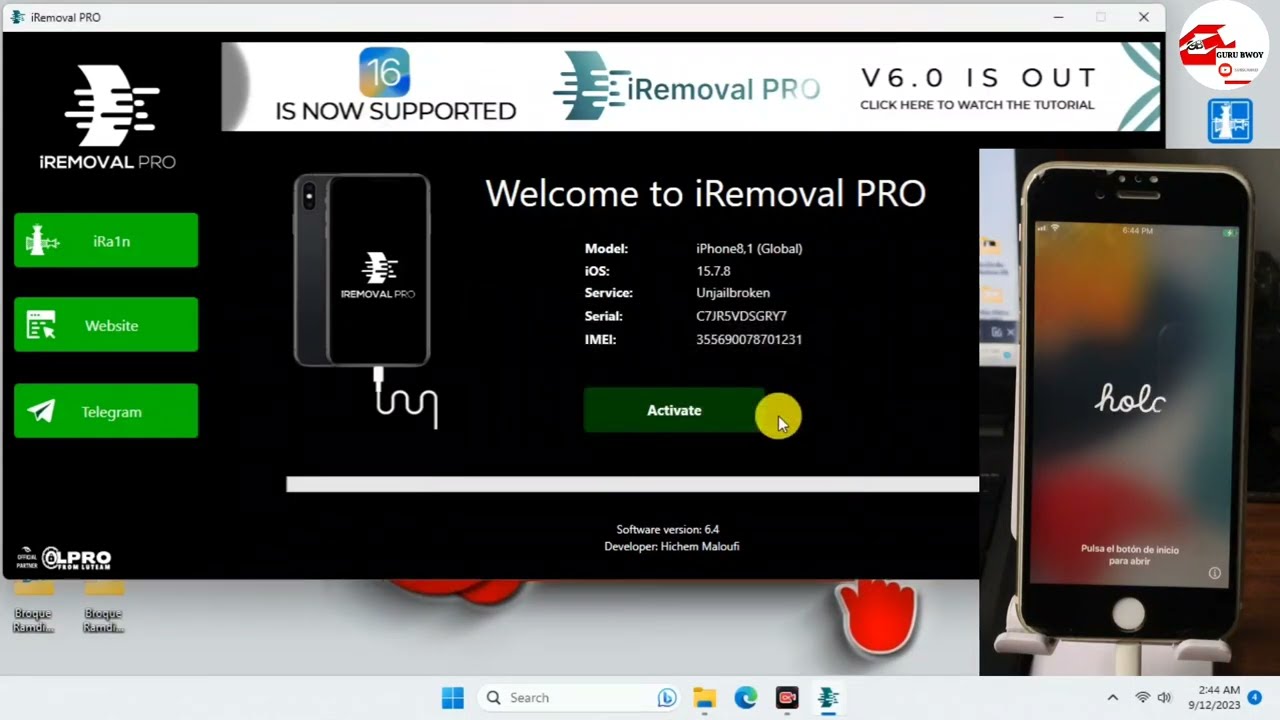 iRemoval Pro iCloud bypass, Fix activation lock, Bypass Hello screen ...
