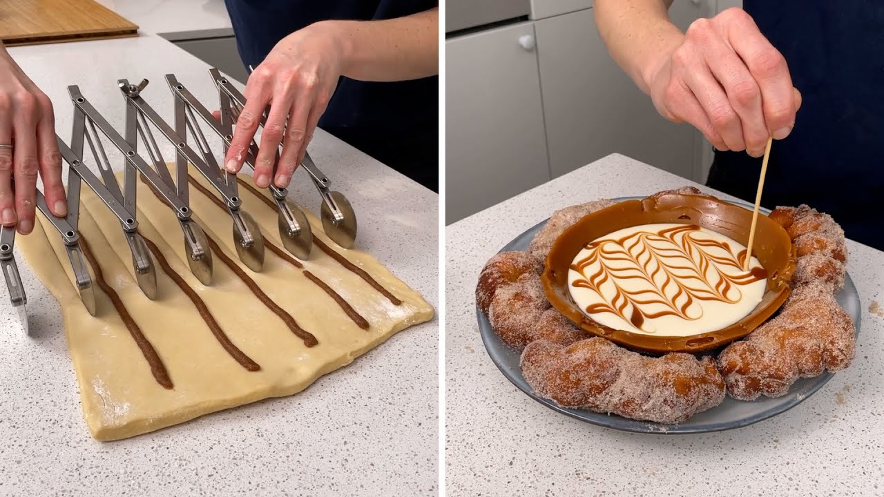 Your new go-to churros recipe with cinnamon roll caramel 😋 - YouTube