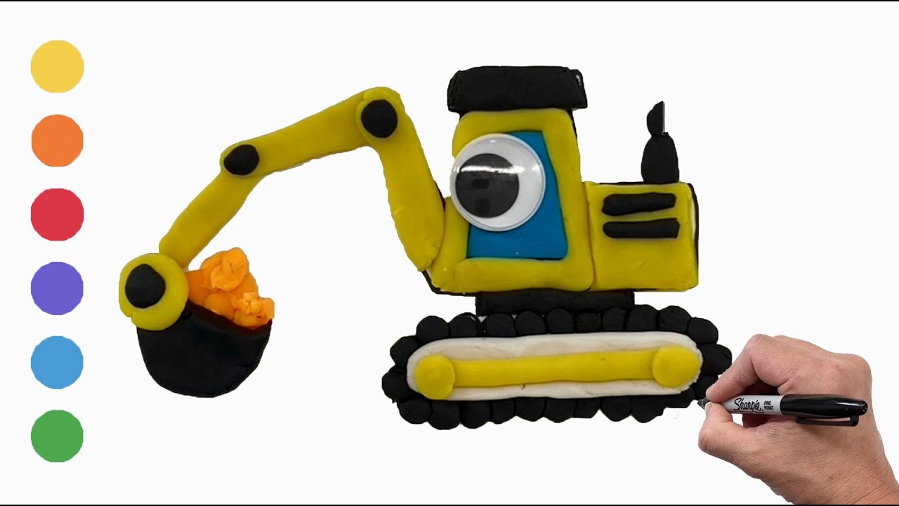 Excavator | Best Learning Art Video for Kids & Toddlers - YouTube