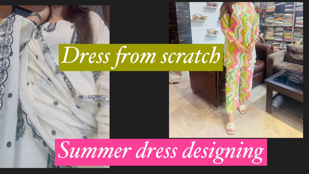 Dress from scratch || summer suit design || # Coord set - YouTube