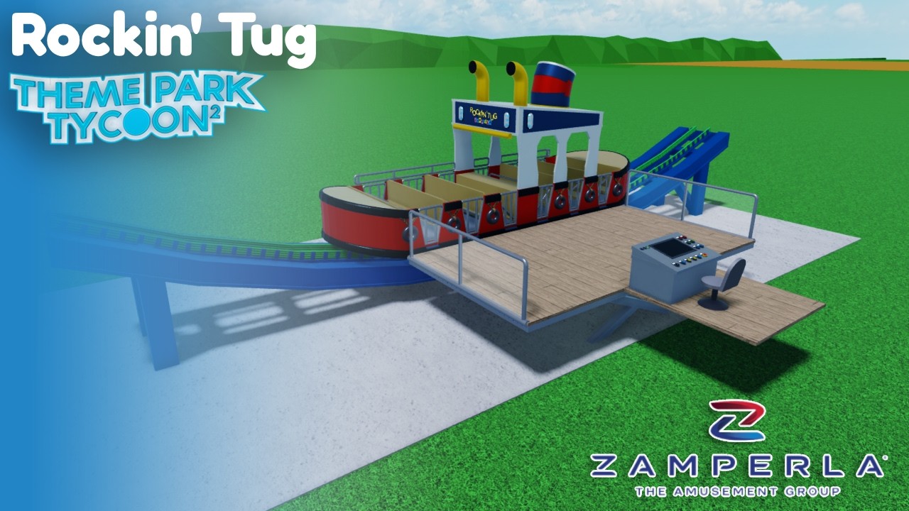 Building a Zamperla Rockin'Tug - Theme park tycoon 2 - YouTube