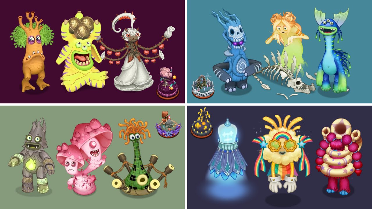 All Magical Island Monsters in MSM (My Singing Monsters) Rares & Epics ...