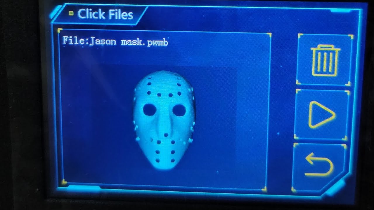 3D Resin printing a Jason mask, how to set it up and start the print ...