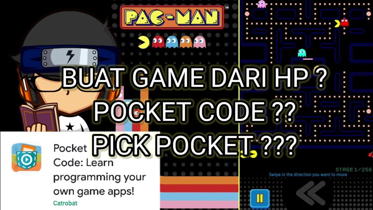 COBAIN BUAT GAME DI HP PAKE POCKET CODE - YouTube