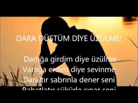 DARA DÜŞTÜM DİYE ÜZÜLME! /ŞİİR / FON MÜZİKLİ