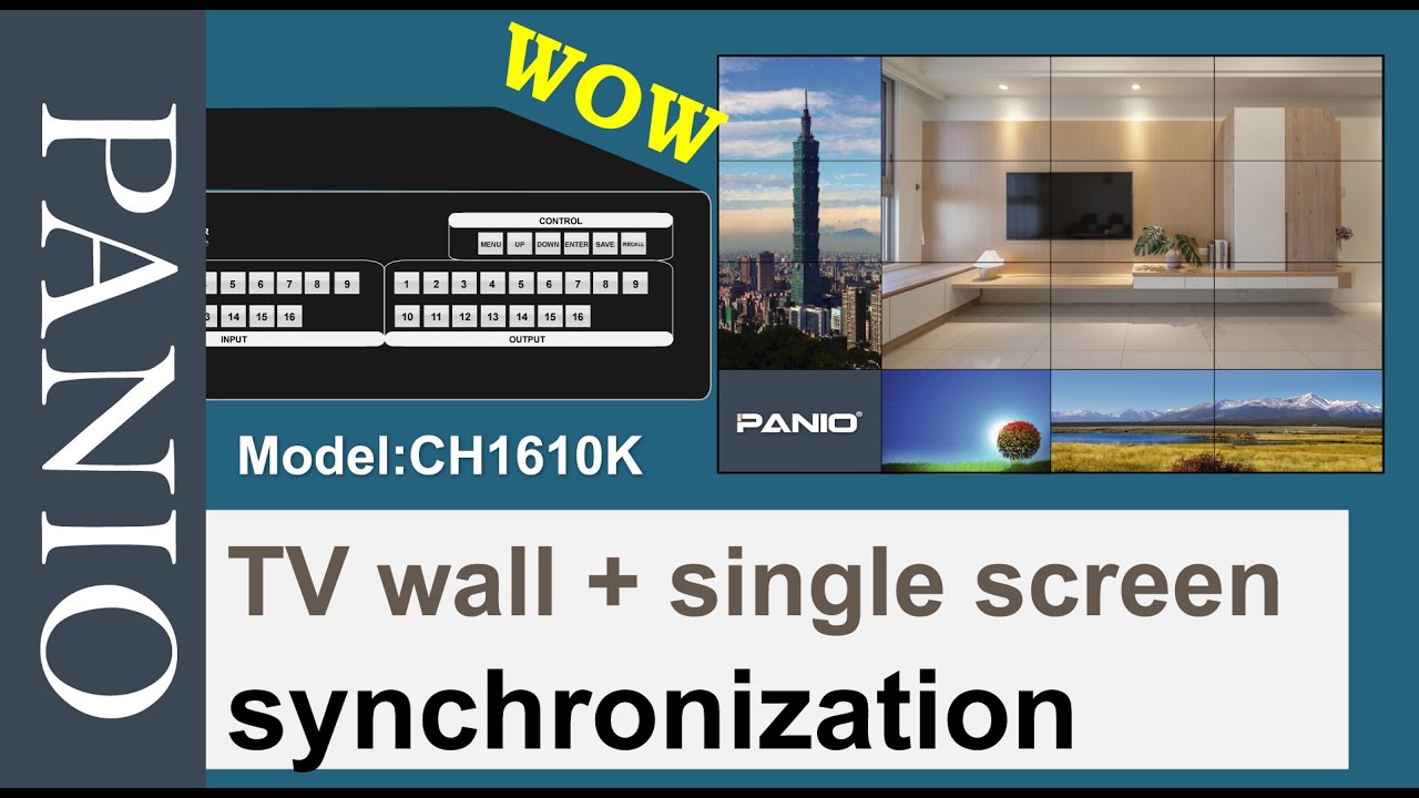 4K 16x16 Matrix Video Wall Controller_PANIO CH1610K DEMO - YouTube