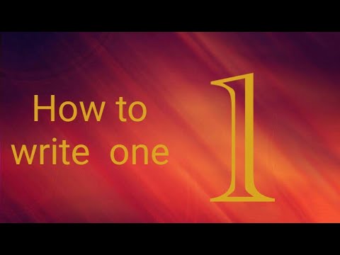How to write 1 - YouTube