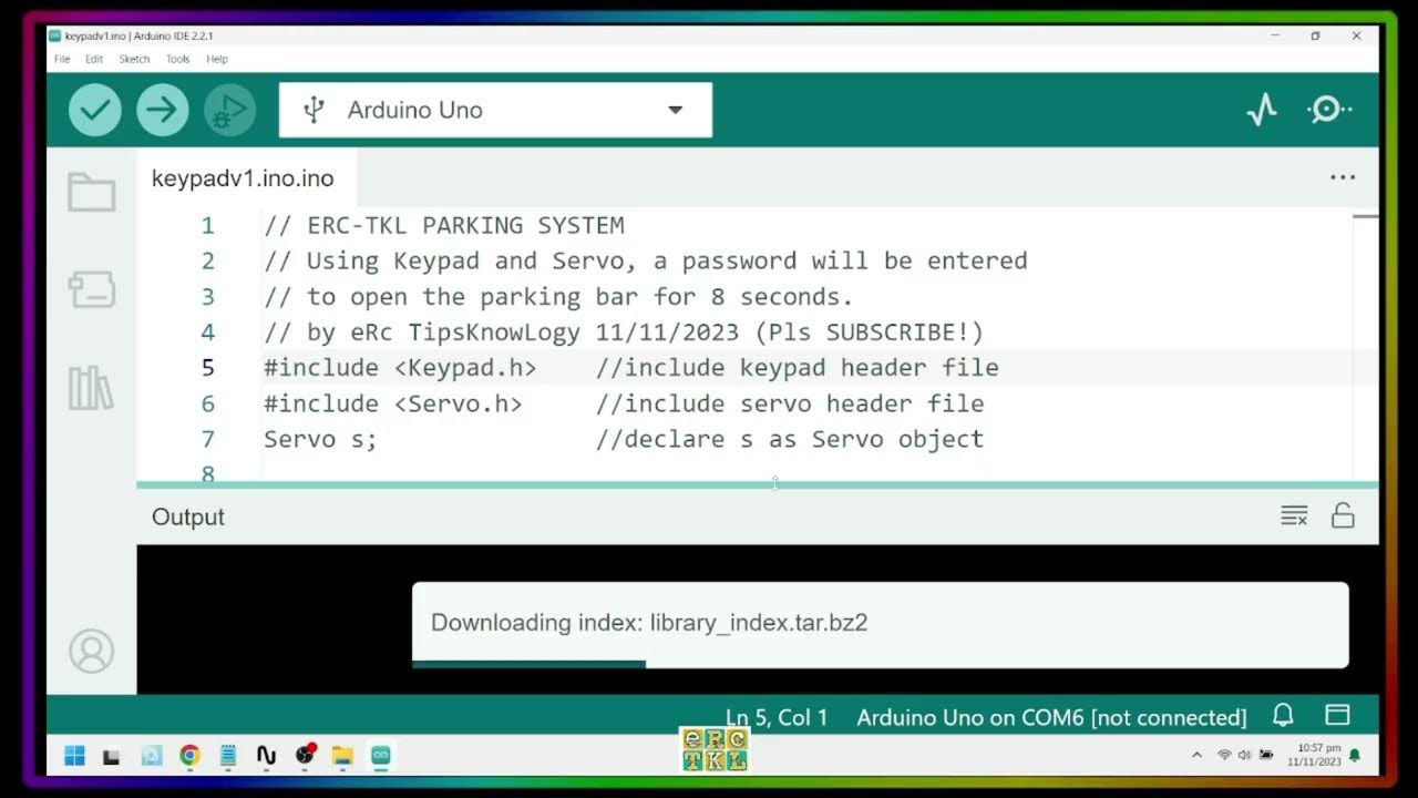 Parking Security Using Keypad, Servo Motor and Arduino Uno. - YouTube